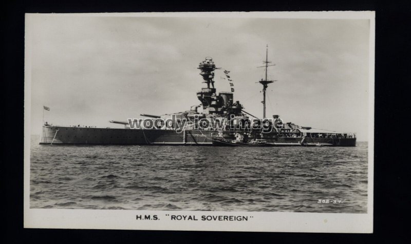 na8971 - Royal Navy Battleship - HMS Royal Sovereign launched 1915 ...