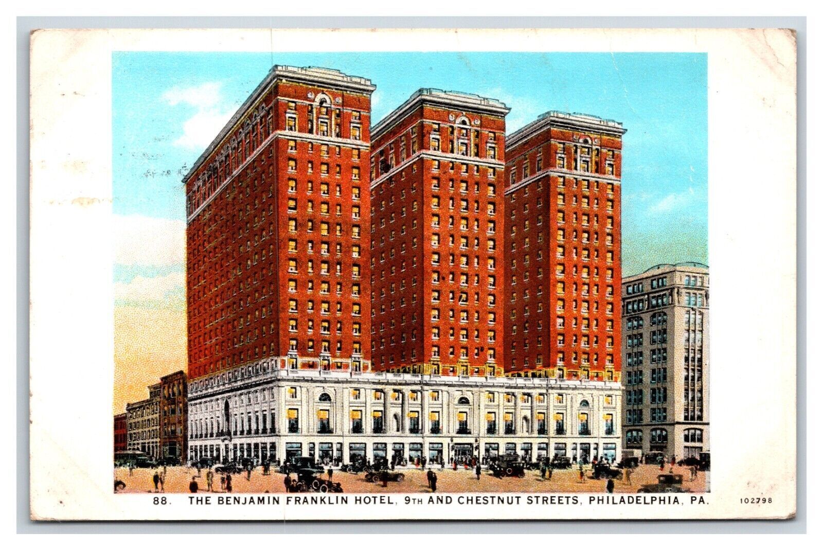 Benjamin Franklin Hotel Philadelphia Pennsylvania PA 1926 WB Postcard ...