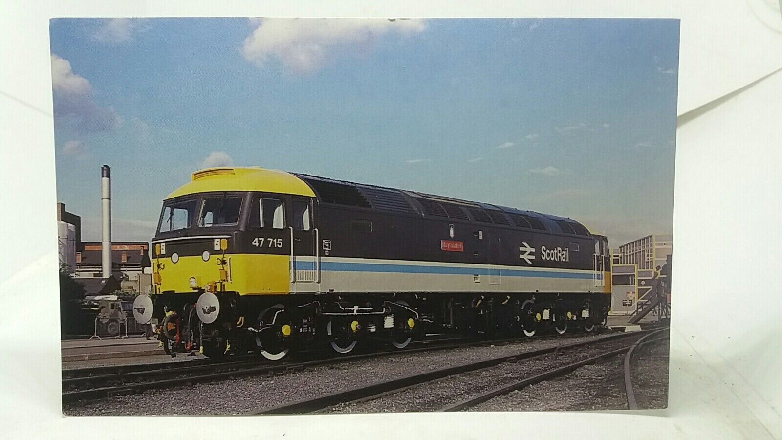 Locomotive no 47 715 Haymarket at Depot 1985 Vintage Railway Postcard ...