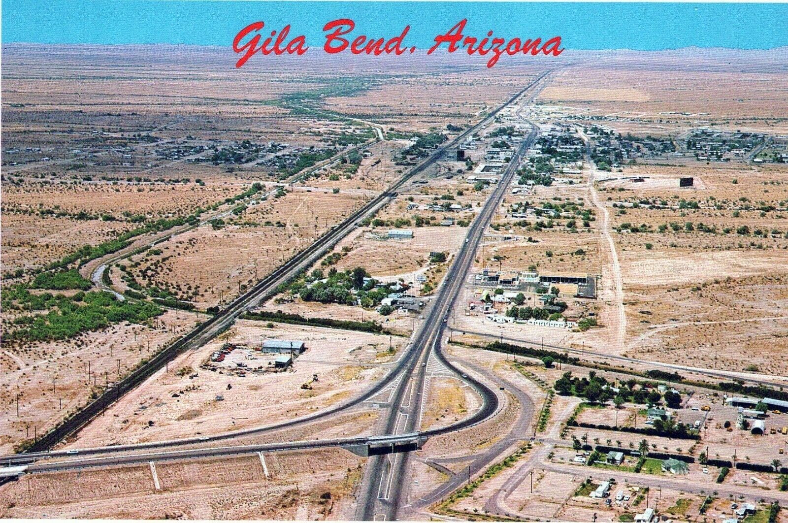 AZ, Aerial View of Gila Bend, Arizona Postcard | United States ...
