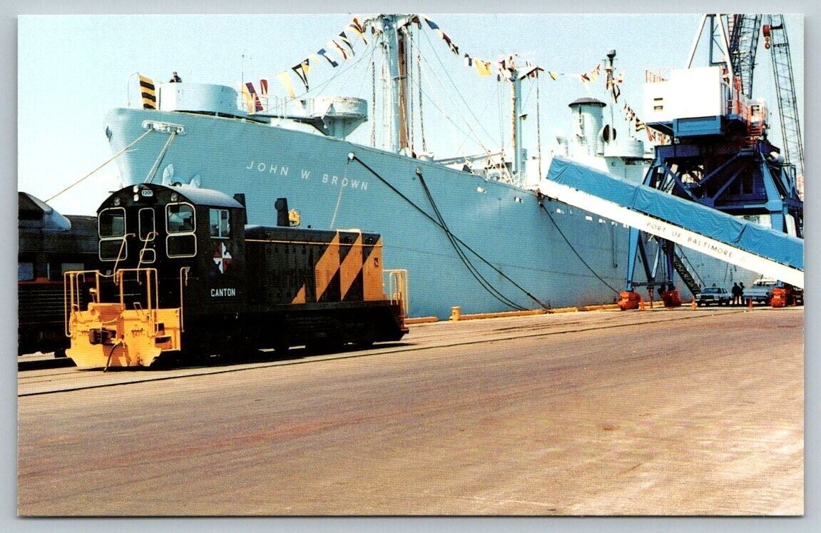 Vintage Railroad Train Locomotive Postcard - Canton Railroad Company SW ...