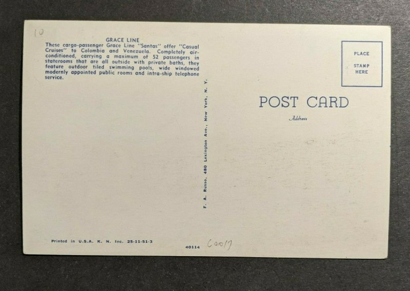 Mint Vintage Ship SS Santa Monica Santa Clara Santa Sofia Picture ...