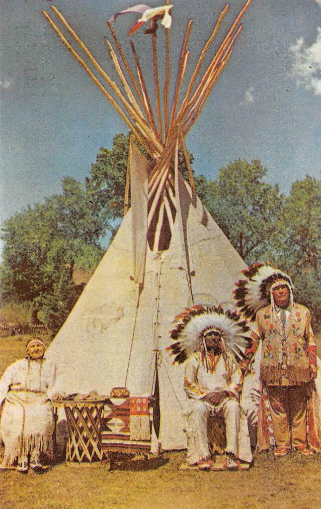 Western Indian Family & Tepee Native American Indians c1950s Vintage ...