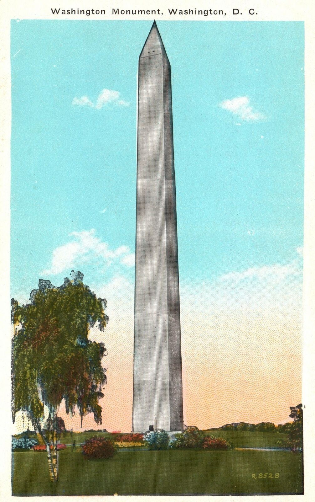 Vintage Postcard Washington Monument Stupendous Shaft Of Granite ...