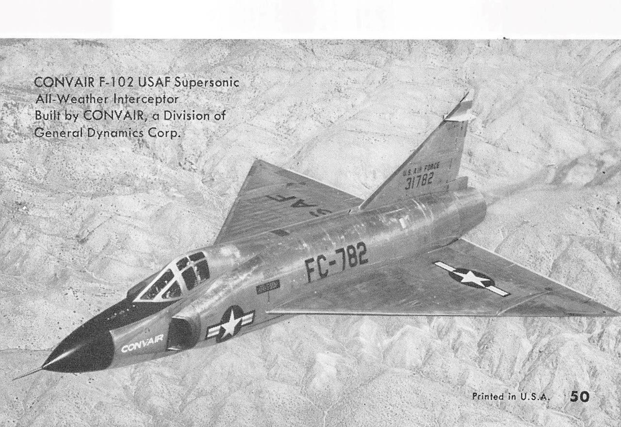 Convair F-102 Usaf Supersonic Aviation Arcade Mutoscope Card Postcard (1950S) | Other / Unsorted ...