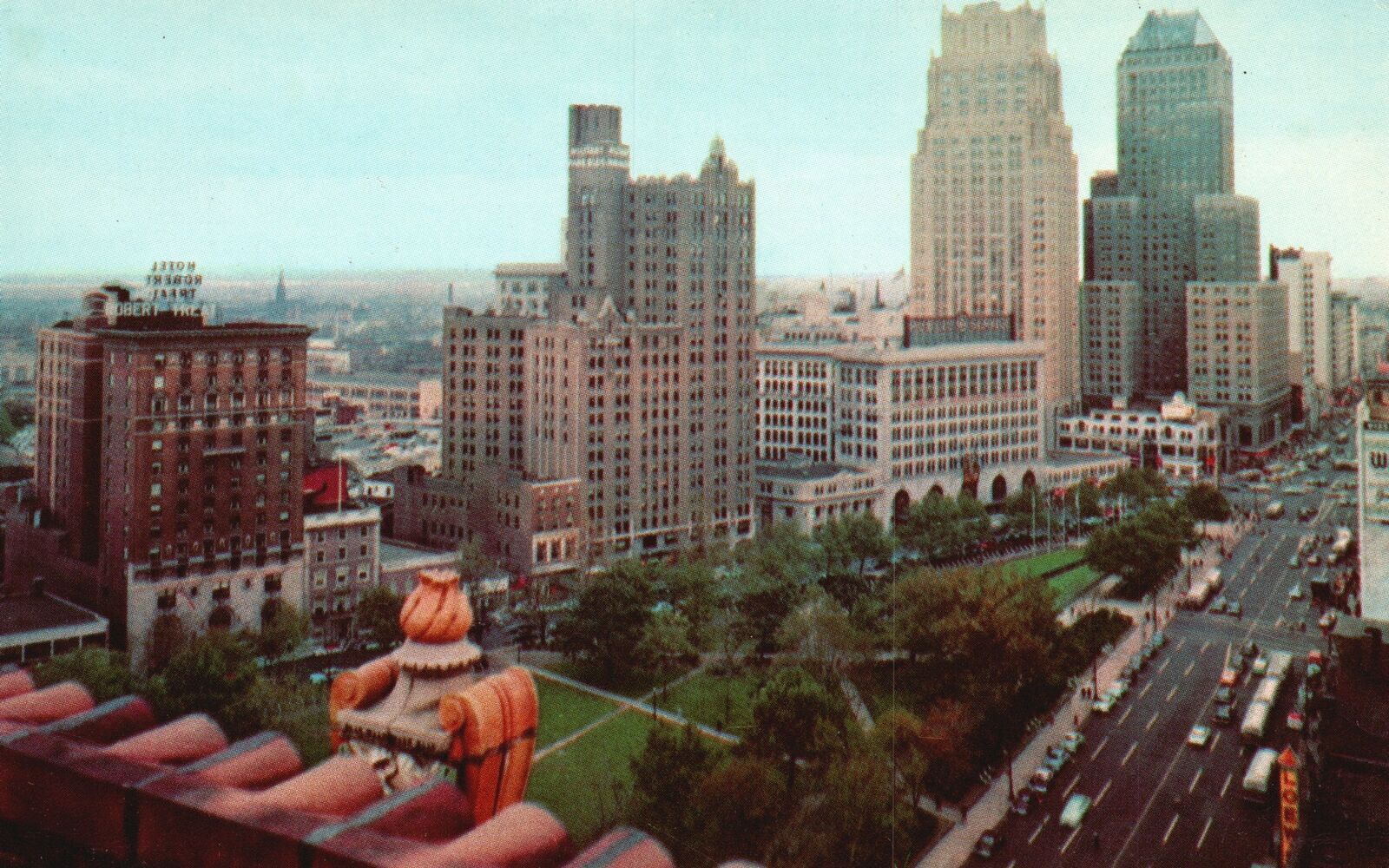 Vintage Postcard Military Park Robert Treat Hotel Newark New Jersey NJ ...