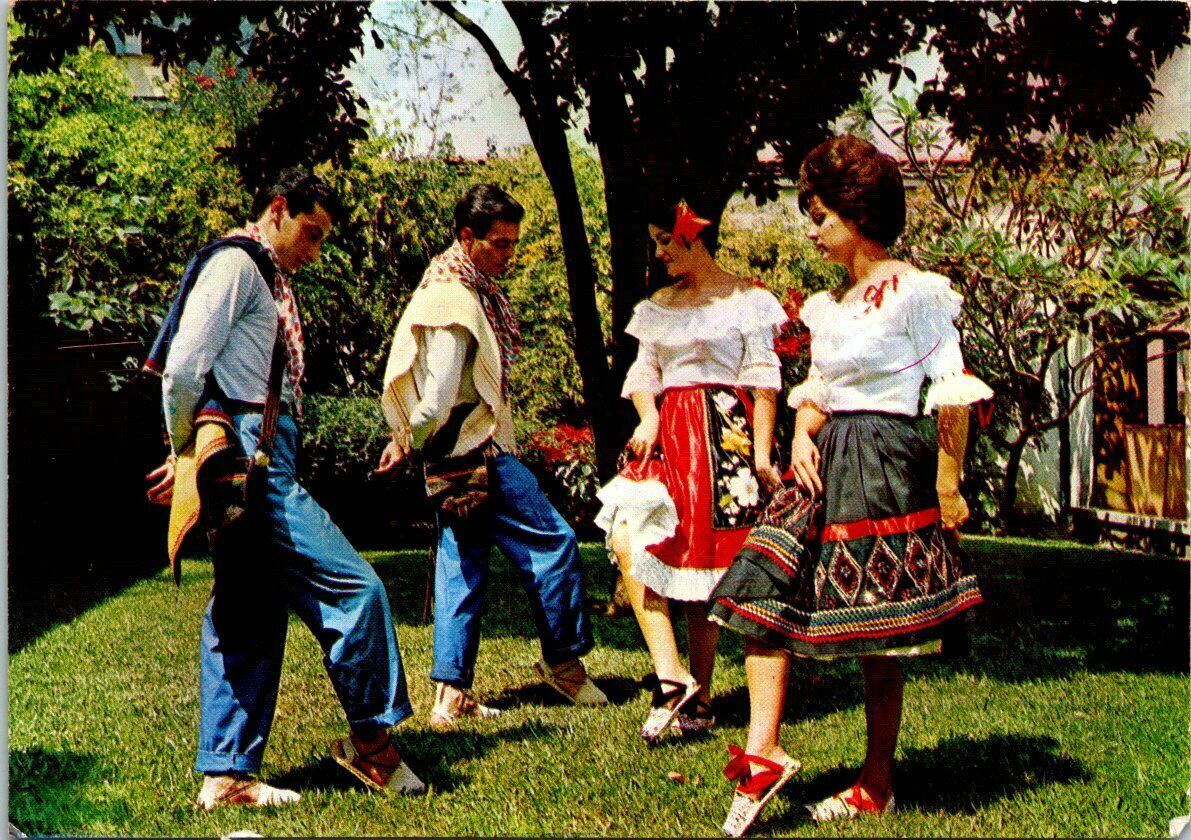 Vintage Continental Size Postcard "EL Bambuco" Dancing Colombia 1977 ...