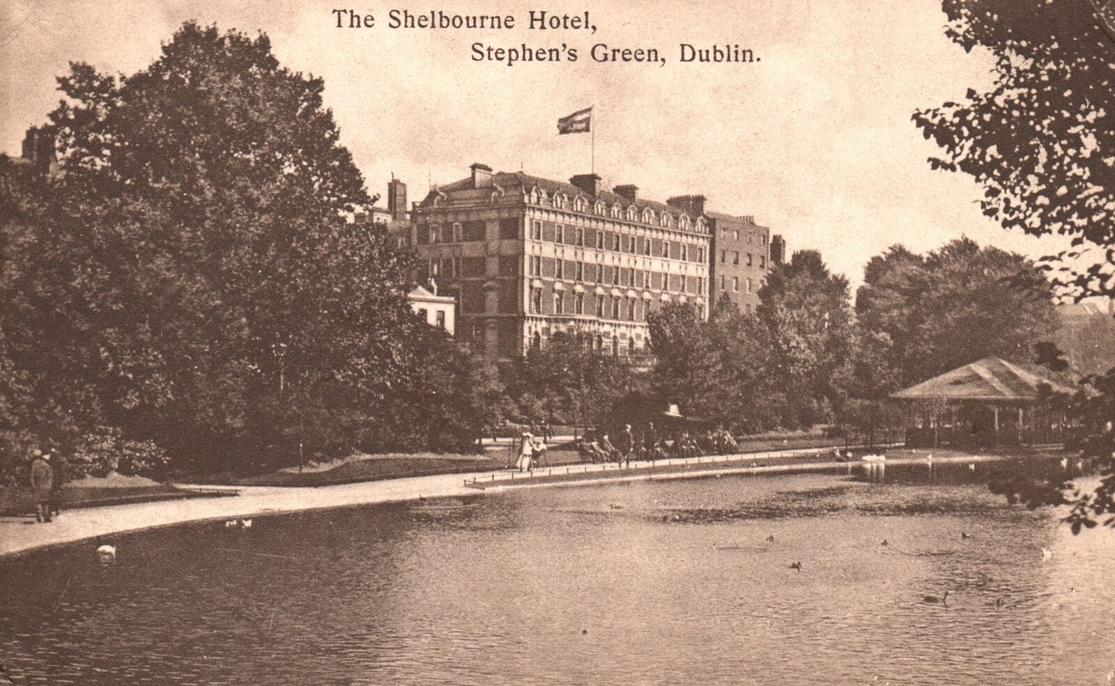 Vintage Postcard 1910's Shelbourne Hotel Building Stephen's Green ...