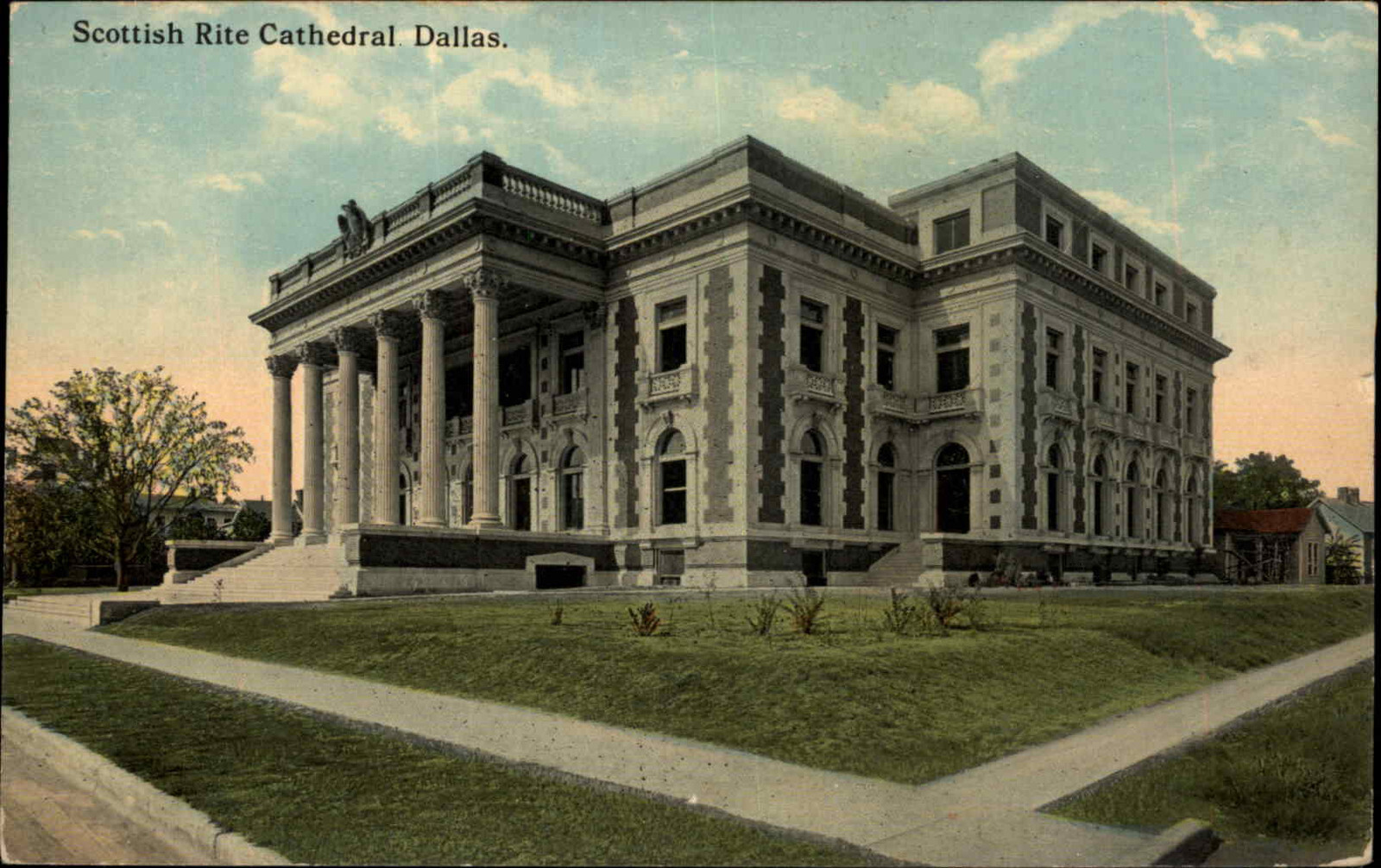 Dallas Texas TX Scottish Rite Cathedral Exterior View 1900s-20s Vintage ...