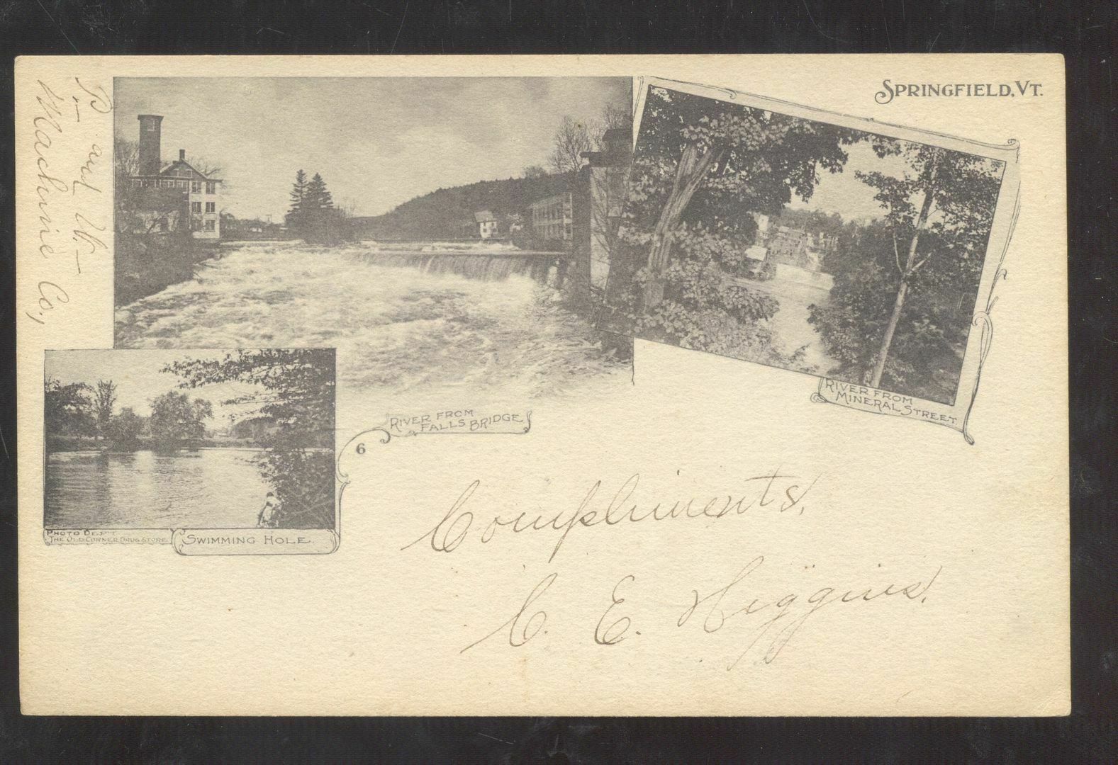 Springfield Vermont Mill DAM Multi View 1906 VT. Vintage Postcard ...