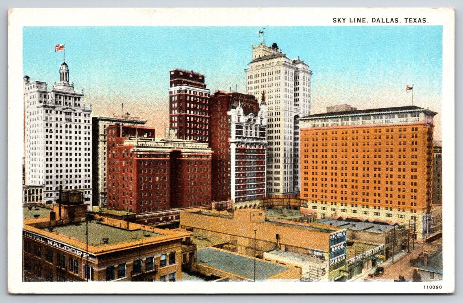 Skyline Dallas Texas TX UNP Unused WB Postcard A13 | United States ...