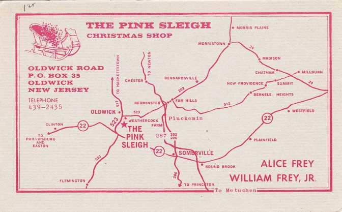The Pink Sleigh Christmas Shop - Oldwick NJ, New Jersey Map | United ...