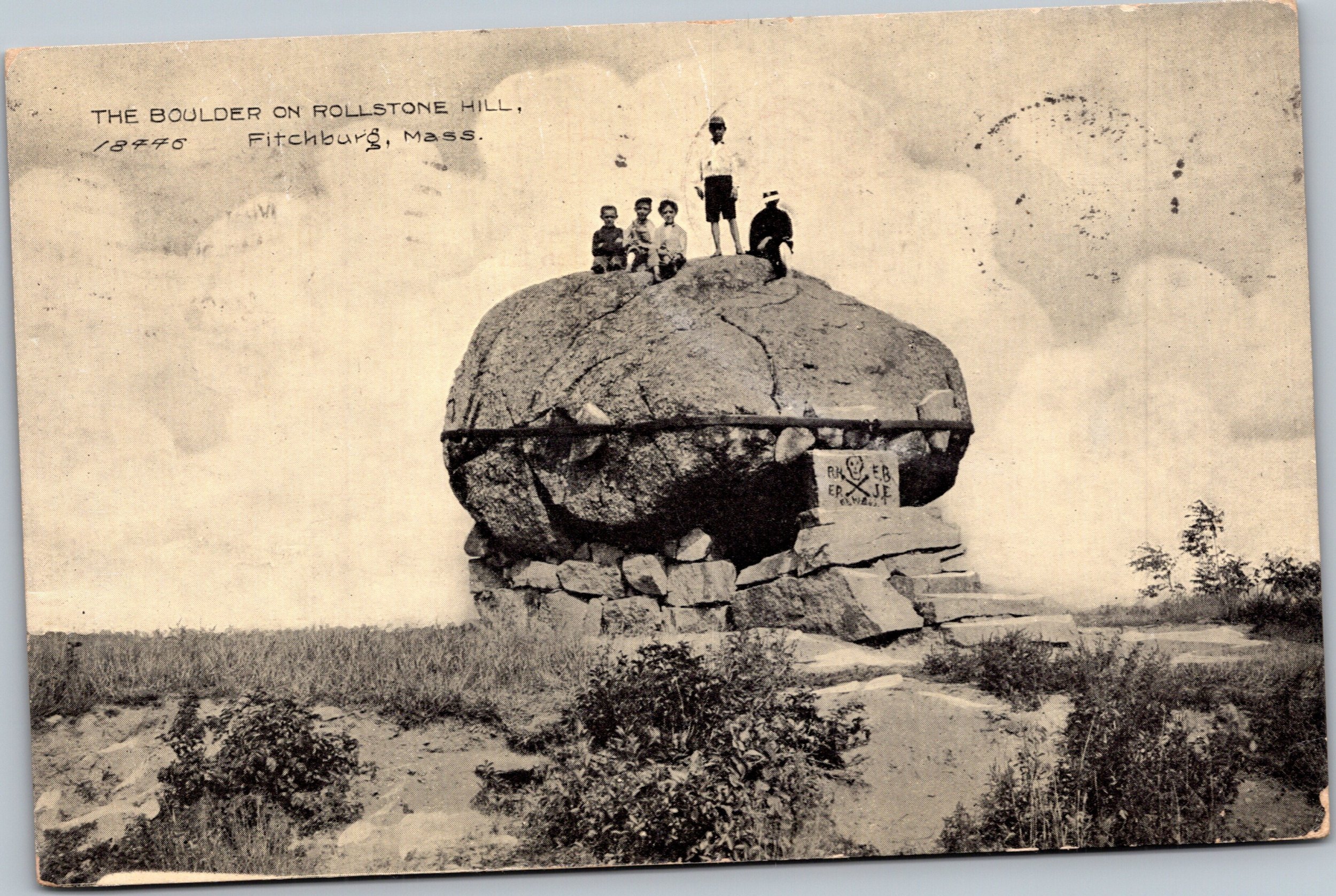 The Boulder on Rollstone Hill Fitchburg Mass - Kids on top | Other ...