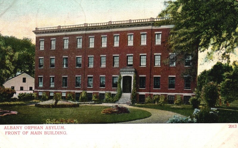 Vintage Postcard 1910's Albany Orphan Asylum Front Main Building A.C ...