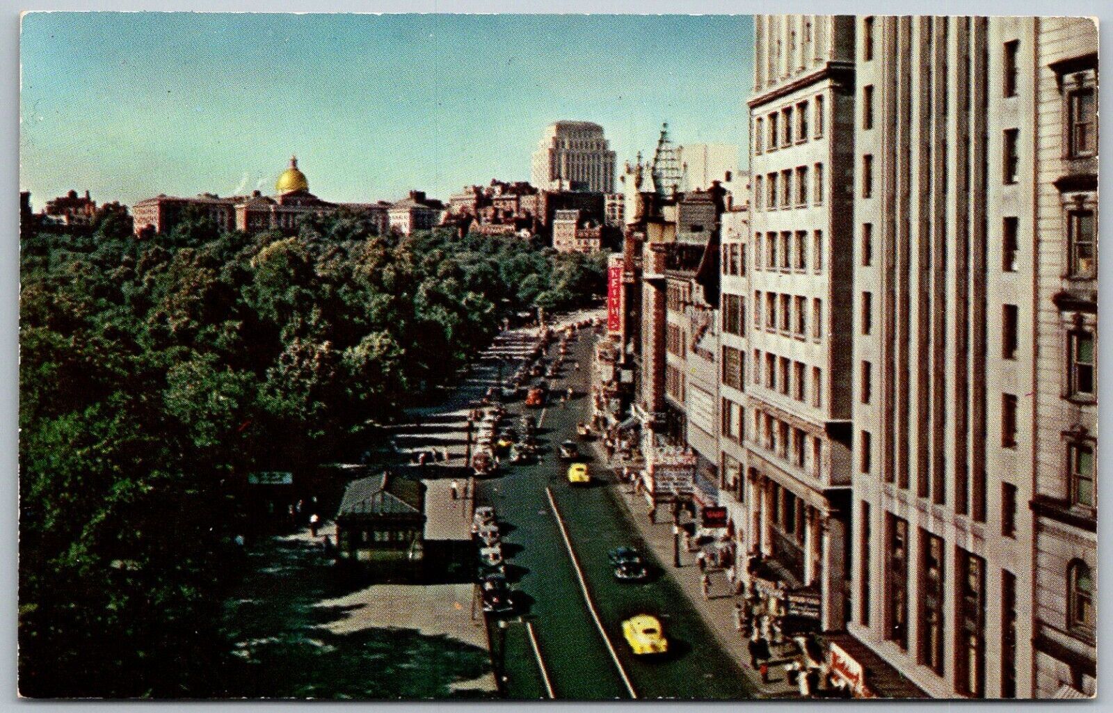 Boston Massachusetts 1950s Postcard Tremont Street Showing Boston ...