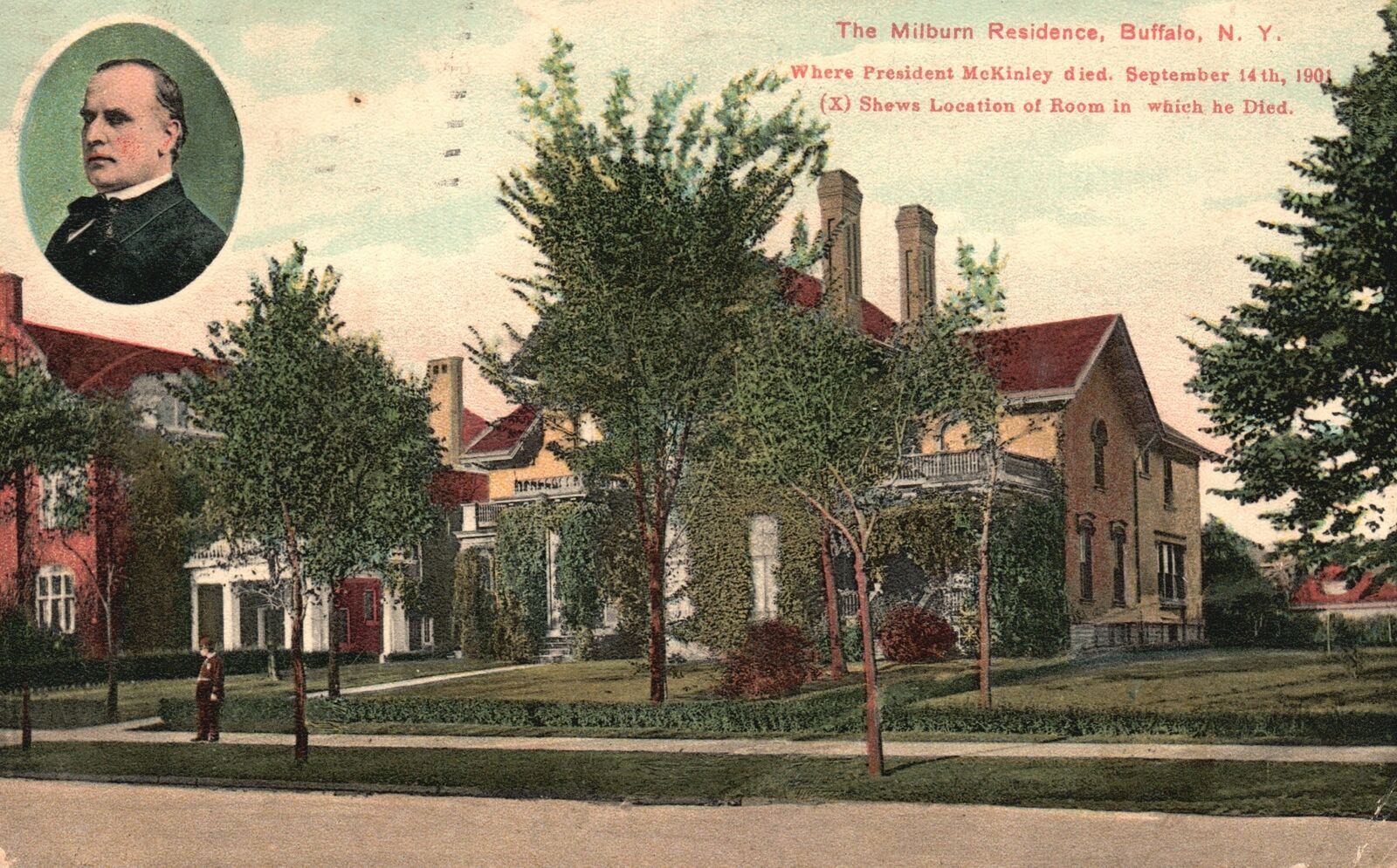 Vintage Postcard 1908 Milburn Residence Where President McKinley Died ...
