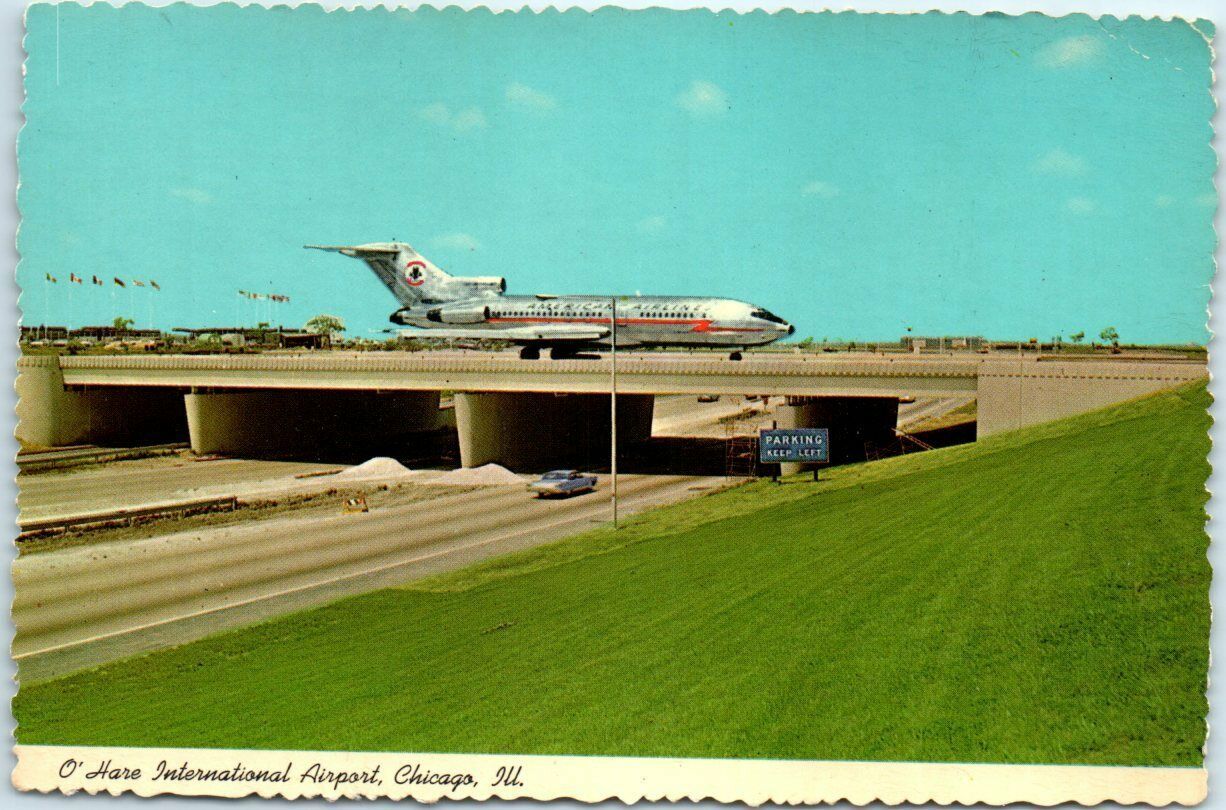 Entrance Highway And Plane Overpass, O'Hare International Airport ...