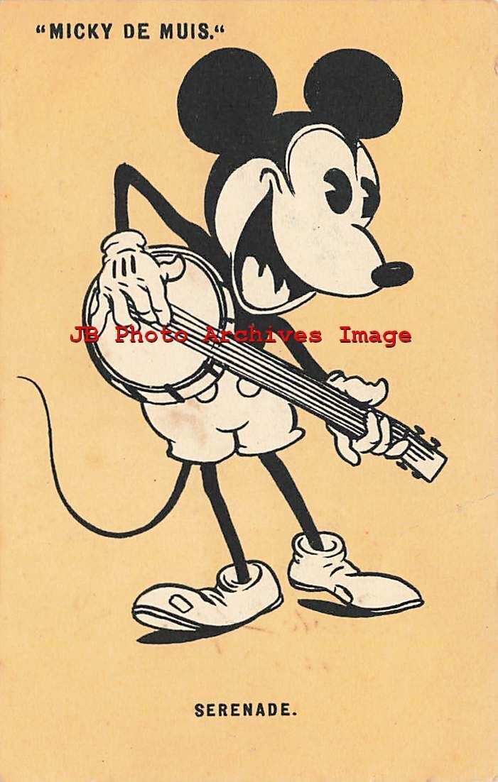 Walter E. Disney, Hagelberg, Serenade, Mickey Mouse Playing Banjo ...