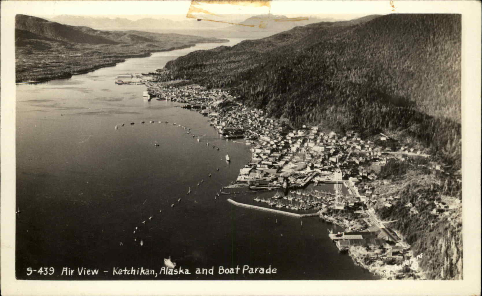 Ketchikan Alaska AK Bird's Eye View c1930s-40s RPPC Real Photo Postcard ...