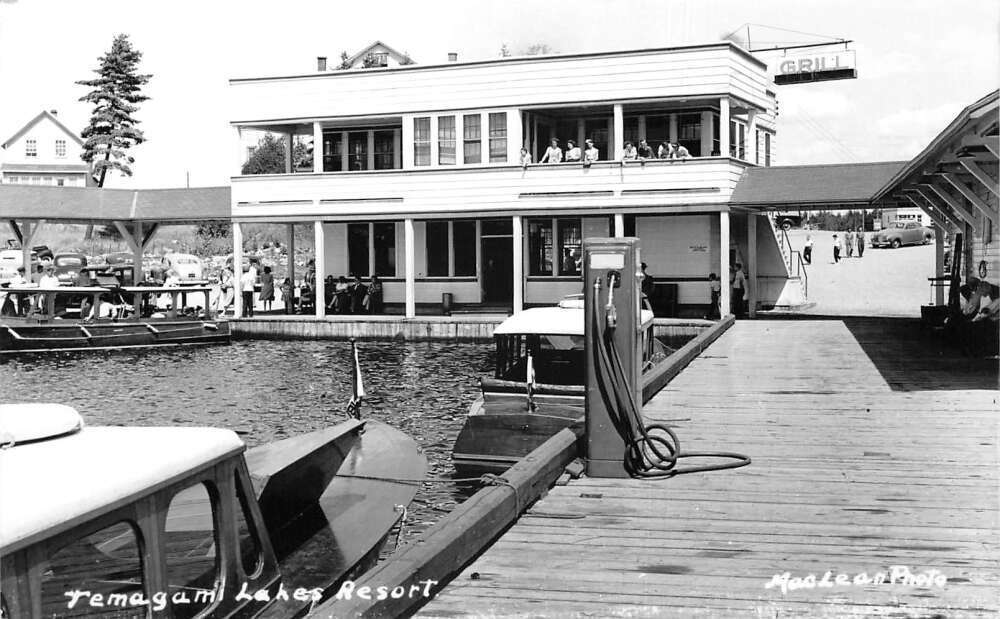 Canada Temagami Lakes Resort Restaurant Boat Gas Station Real Photo PC ...