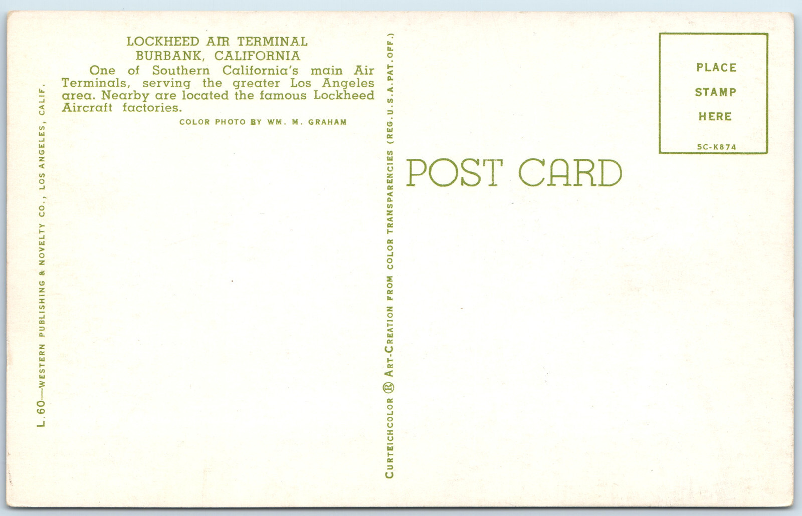 1955 Burbank, CA Lockheed Air Terminal Los Angeles Chevy Cars Airport ...