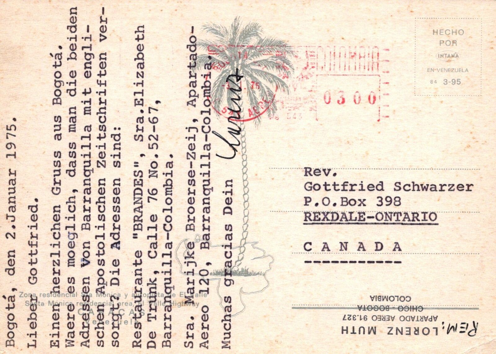 Vintage Continental Size Postcard Highway Overpass Bogota Colombia ...