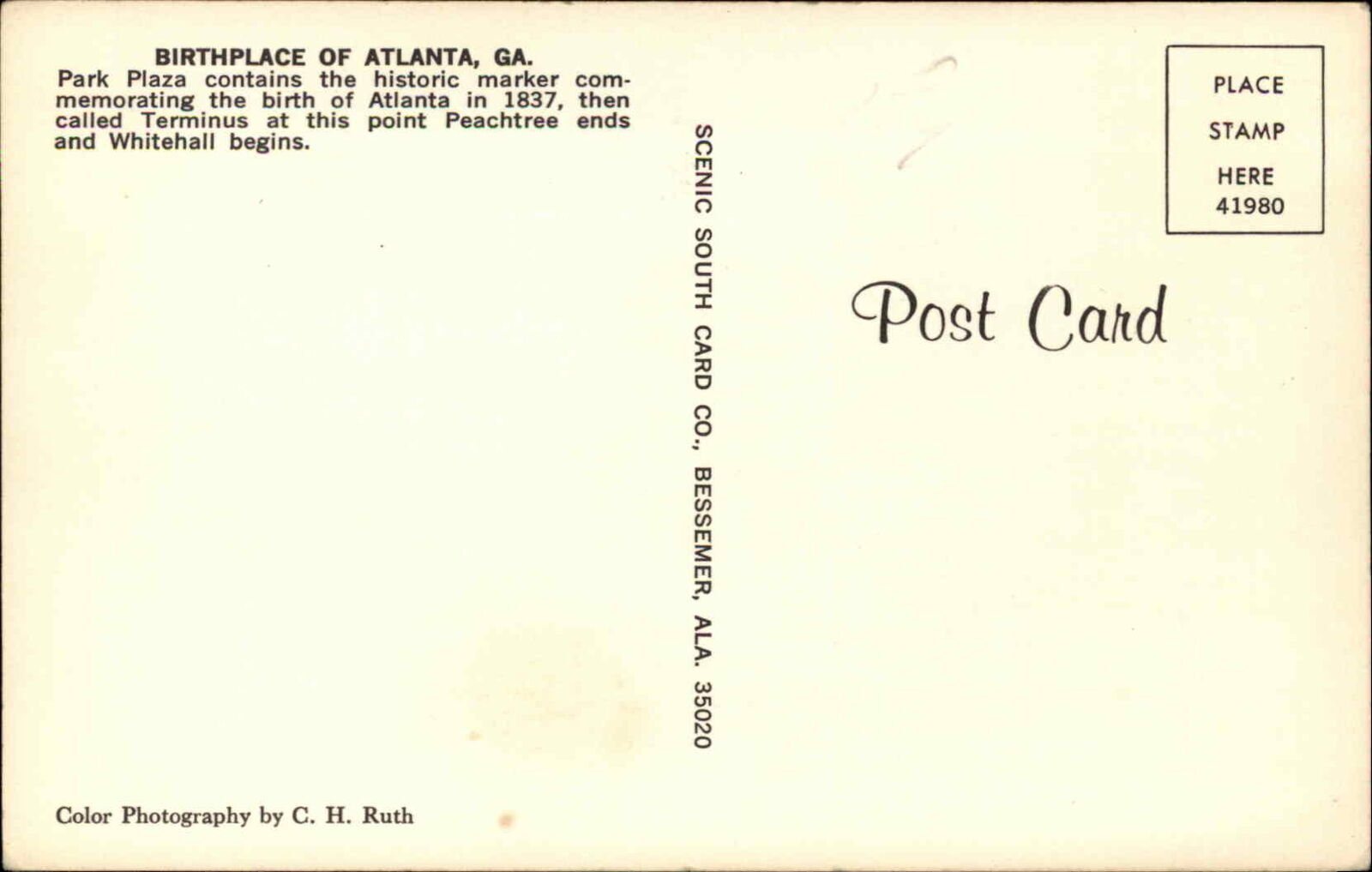Atlanta Georgia GA Fountain Park Plaza c1950s-60s Postcard | United ...