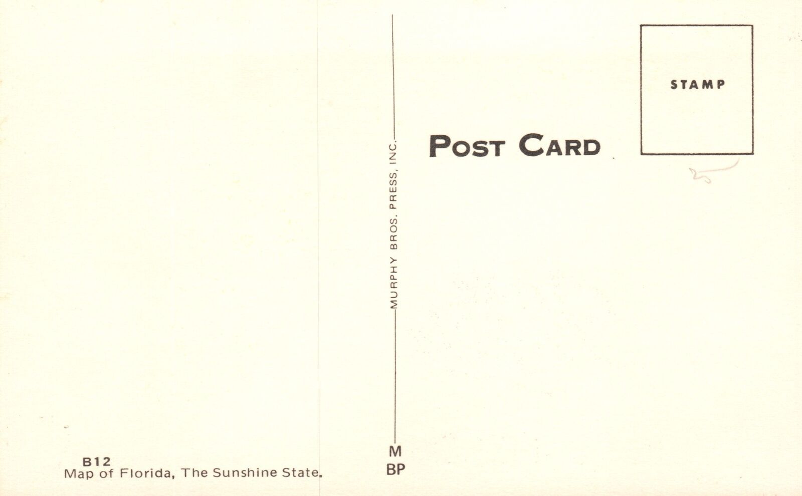 Vintage Postcard Map of Florida The Sunshine State Golfing Fishing ...