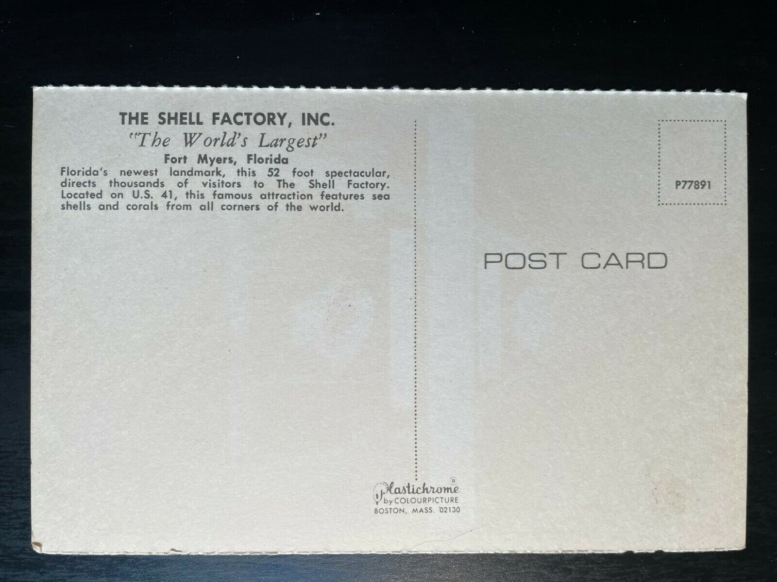 Vintage Postcard 1970's The Shell Factory World's Largest Fort Myers ...
