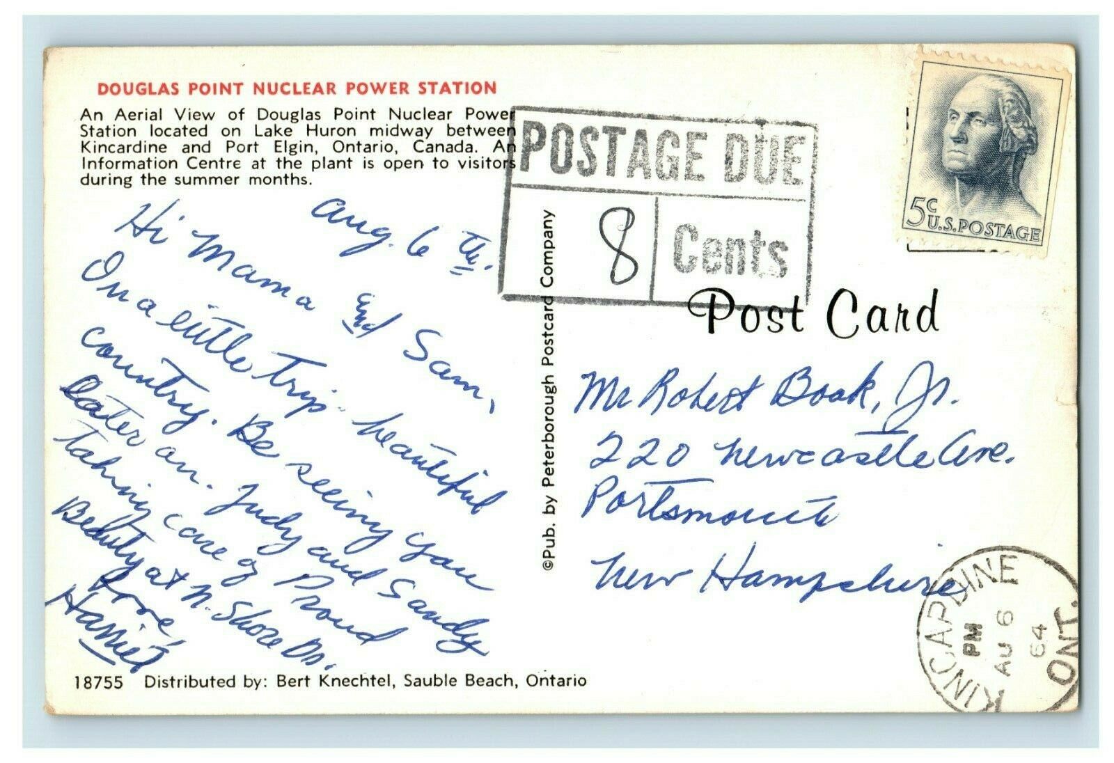 Vintage Douglas Point Nuclear Power Station Ontario, Canada Postcard ...