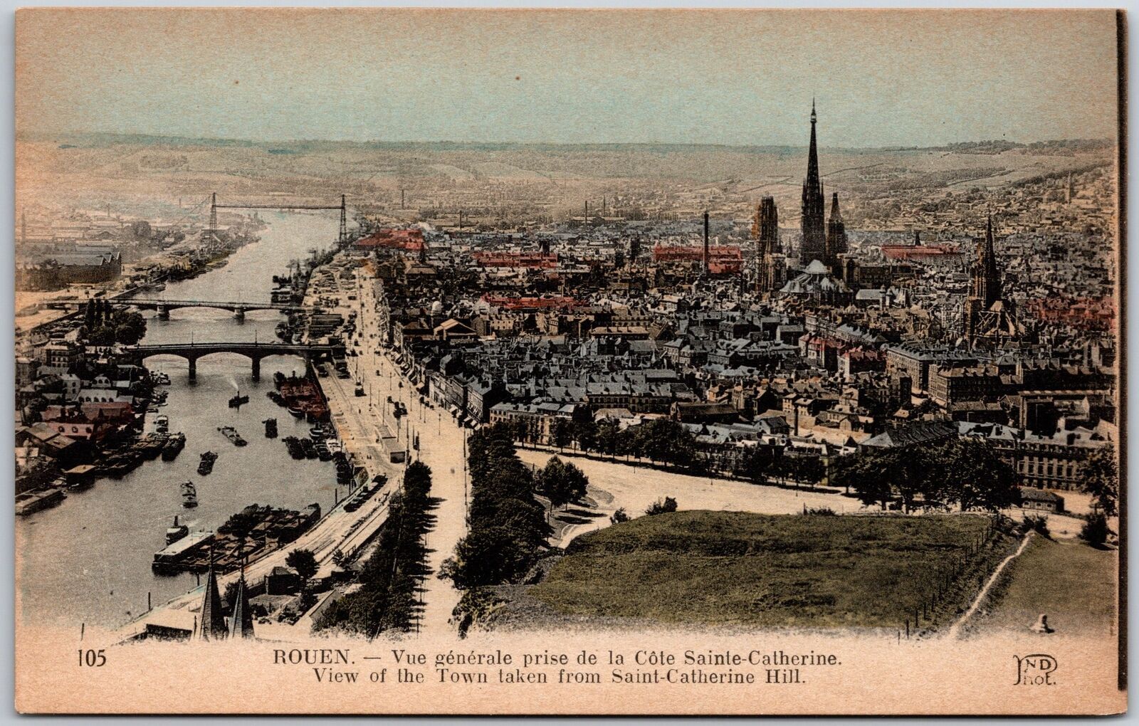 Rouen - Vue Generale Prise De La Cote Sainte - Catherine France ...