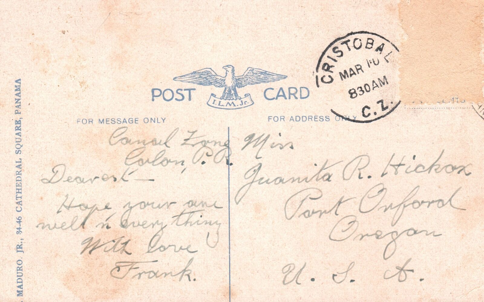 Vintage Postcard Ruins Of Old Panama Destroyed By Morgan 300 Yrs. Ago ...