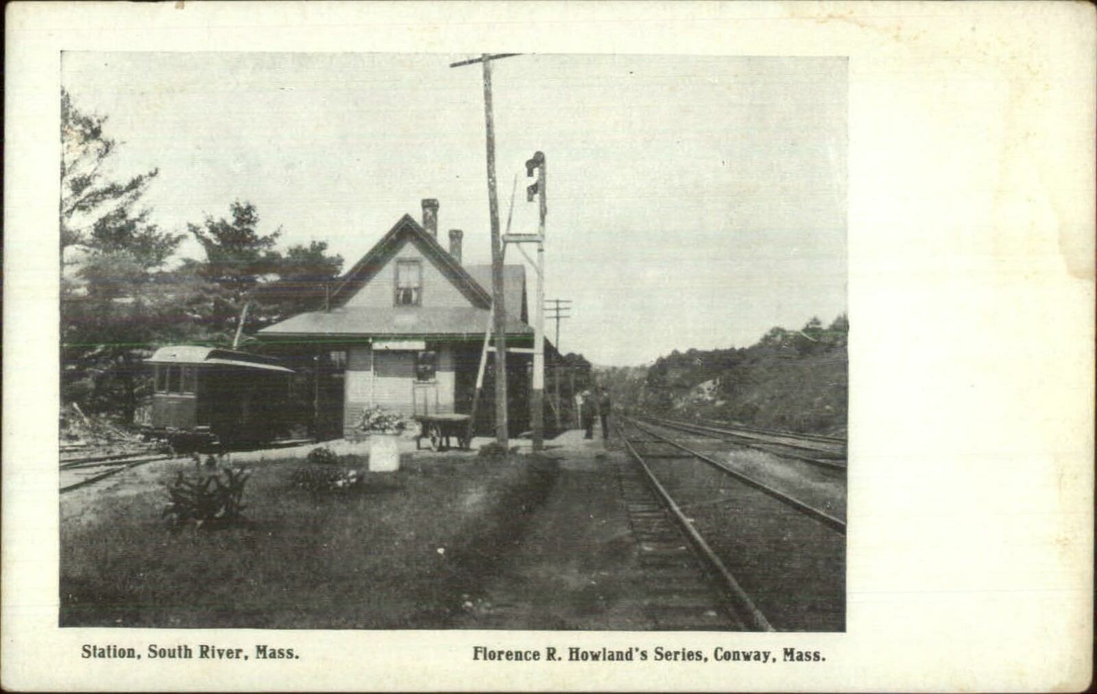 South River MA RR Train Station Depot - Publ in Conway MA c1910 ...