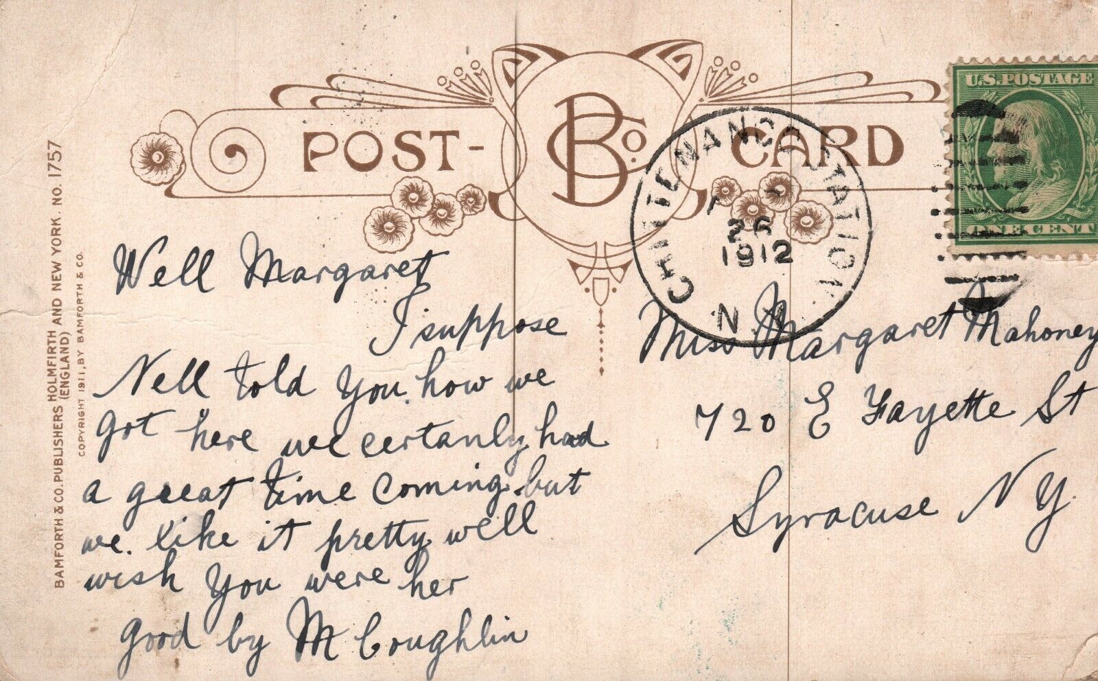 Vintage Postcard 1912 Tell the Master if He'll Let me Shift His Front I ...