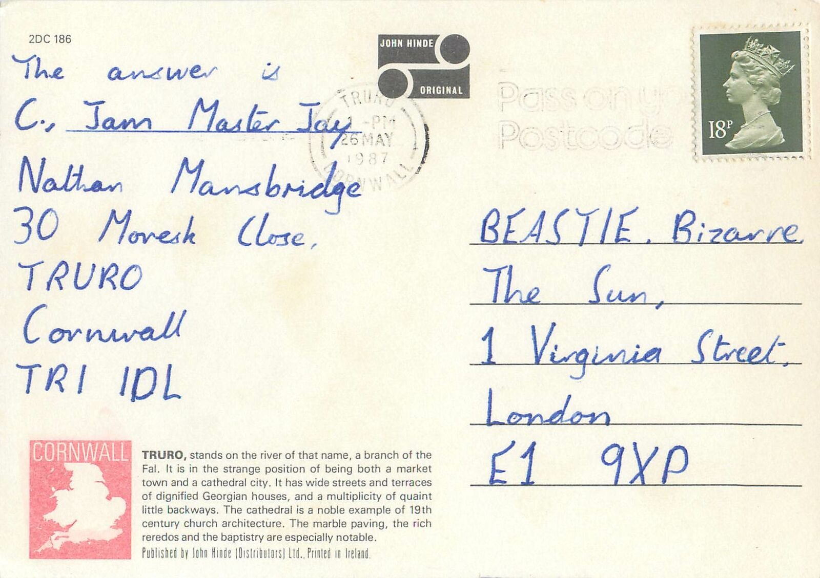 Truro Cathedral church architecture England Postcard | Europe - United ...