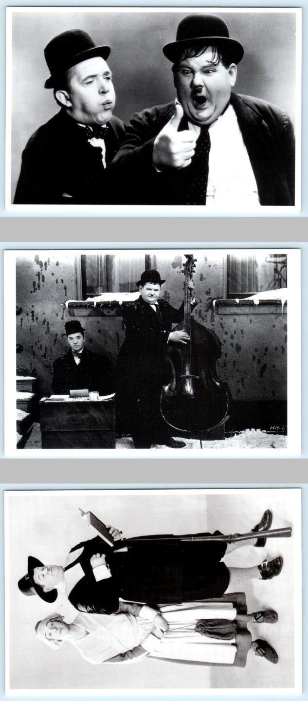 3 Repro Postcards LAUREL & HARDY Comedy Duo MOVIE STARS Modern 4"x6 ...