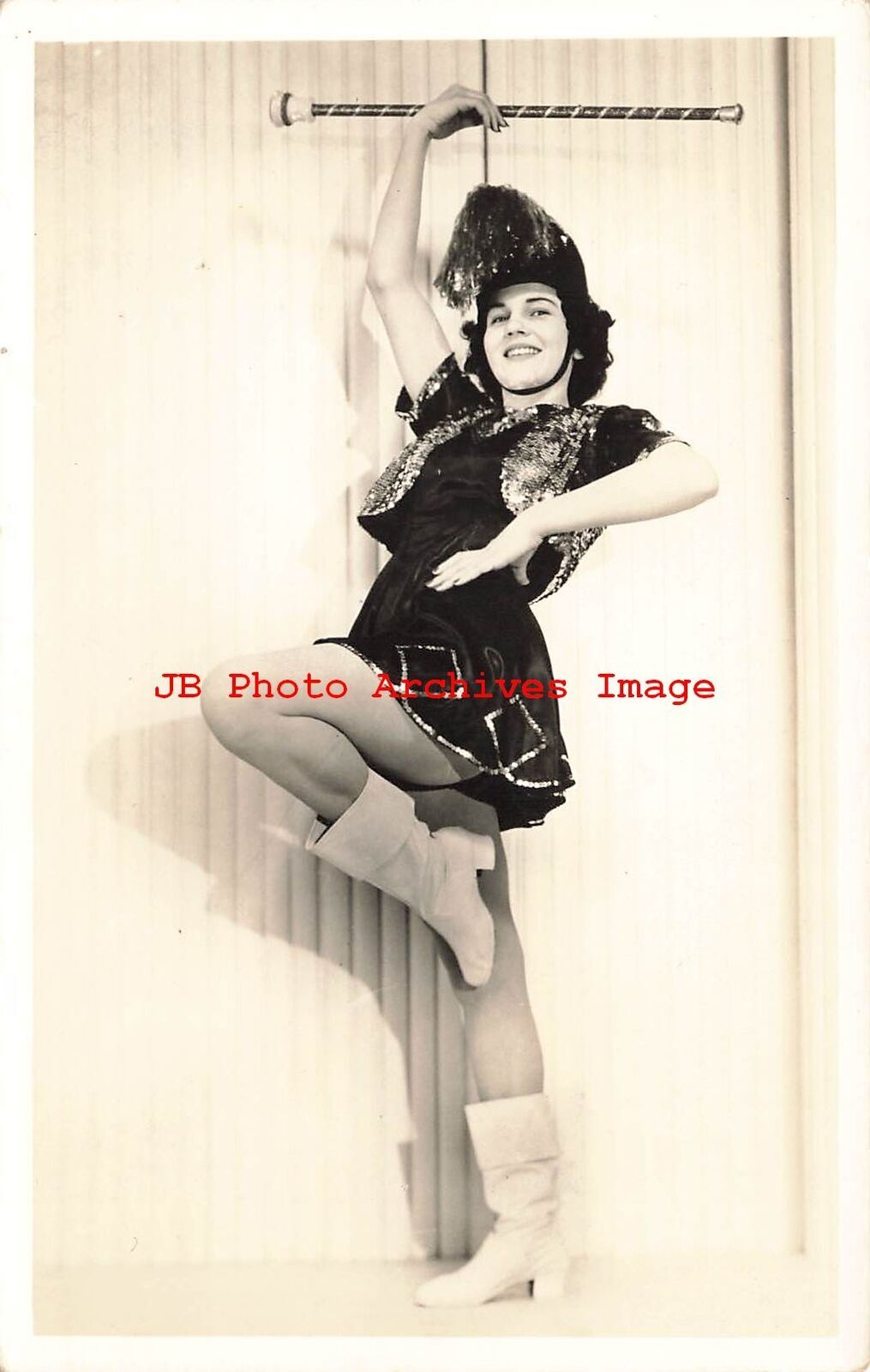 Studio Shot, RPPC, Bettie Haring, Ludwig Girl, Majorette Dancer ...