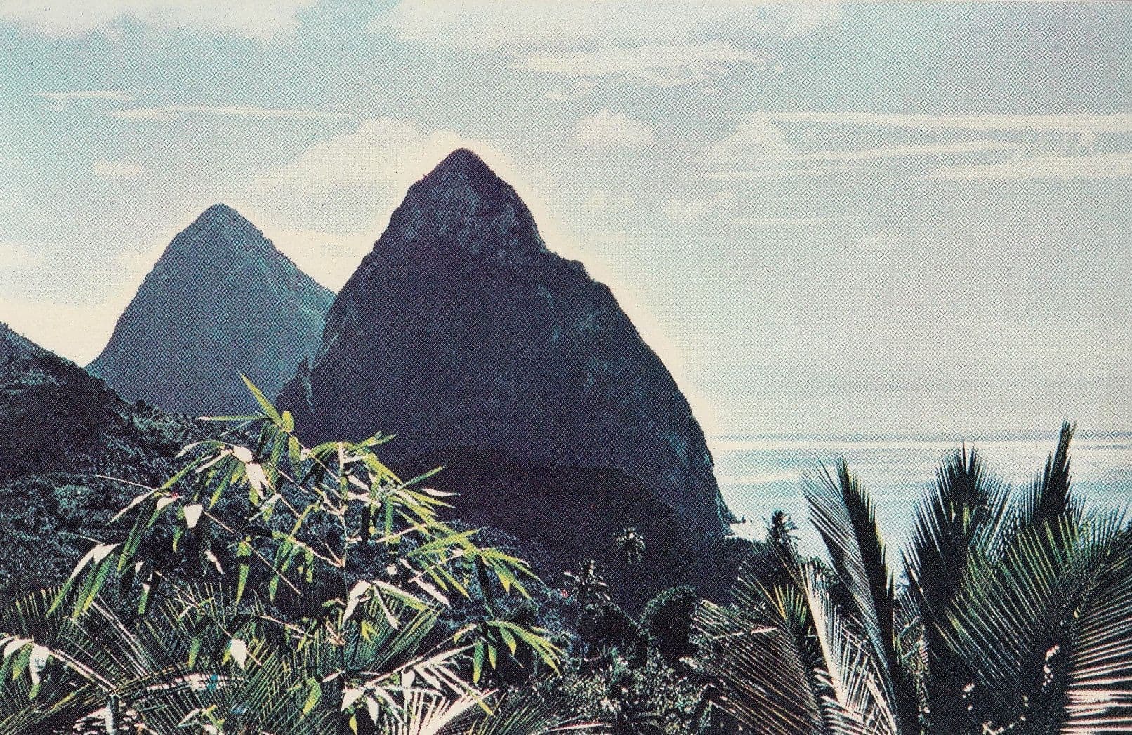 St Lucia Gros & Petit Pitons Twin Mountains Postcard | Africa - Other ...