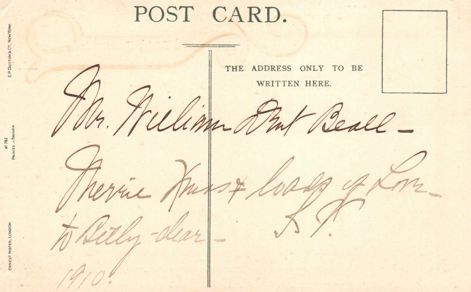 Vintage Postcard Friendship Letter Message Lettering With Border ...