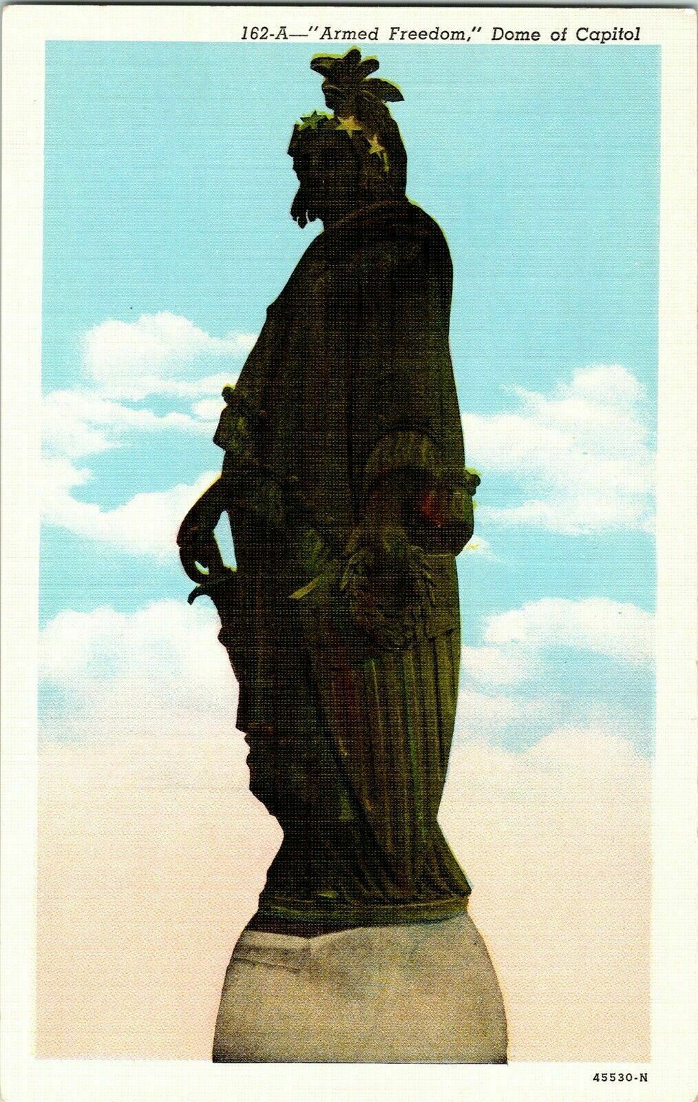 Armed Freedom Dome Capitol Crawford National Museum Vintage Postcard ...