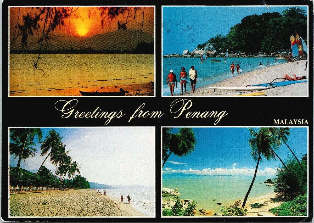 Penang Malaysia Greetings Multiview Vintage w/ Stamp Postcard C3 | Asia ...