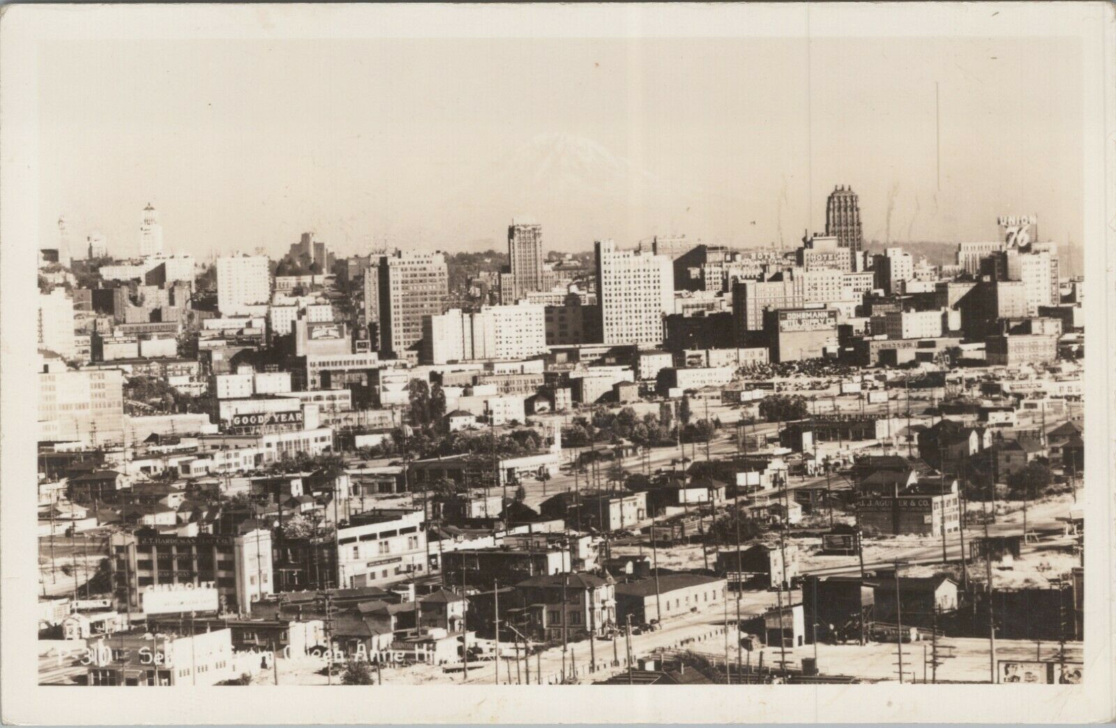 RPPC Queen Anne Hill Seattle Washington Aerial View c1930-1940s ...