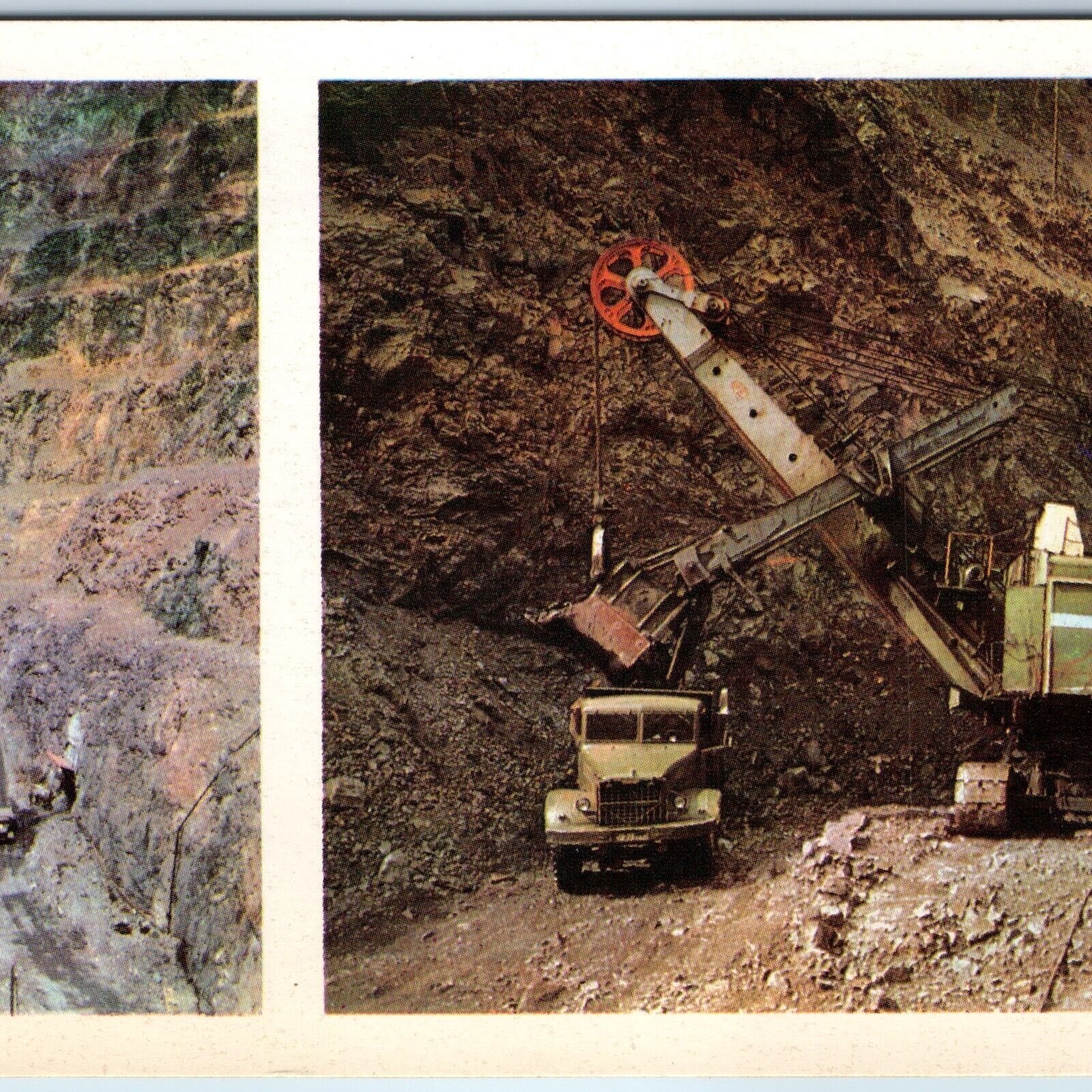 1975 Solnechny, Soviet Union Mine Postcard Quarry Excavator Truck USSR ...