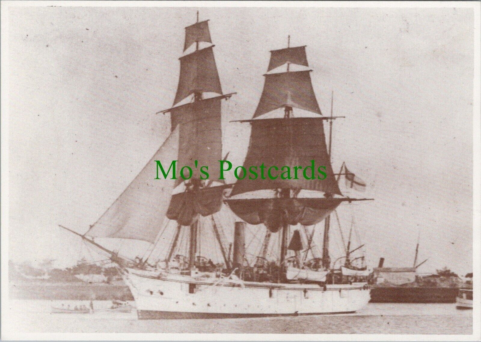 Military Postcard - HMS Gannet (Suez 1894), Royal Navy Sloop-of-War ...