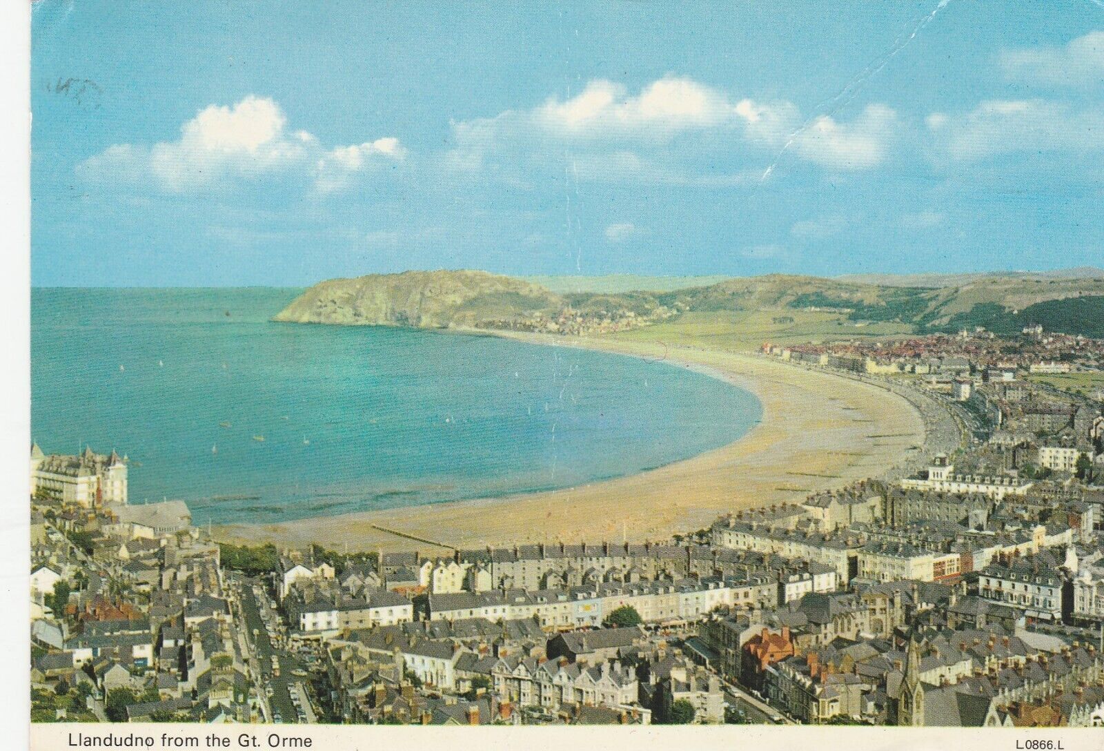 LLANDUDNO FROM THE GREAT ORME, Conwy, Clwyd, Wales - Vintage POSTCARD ...