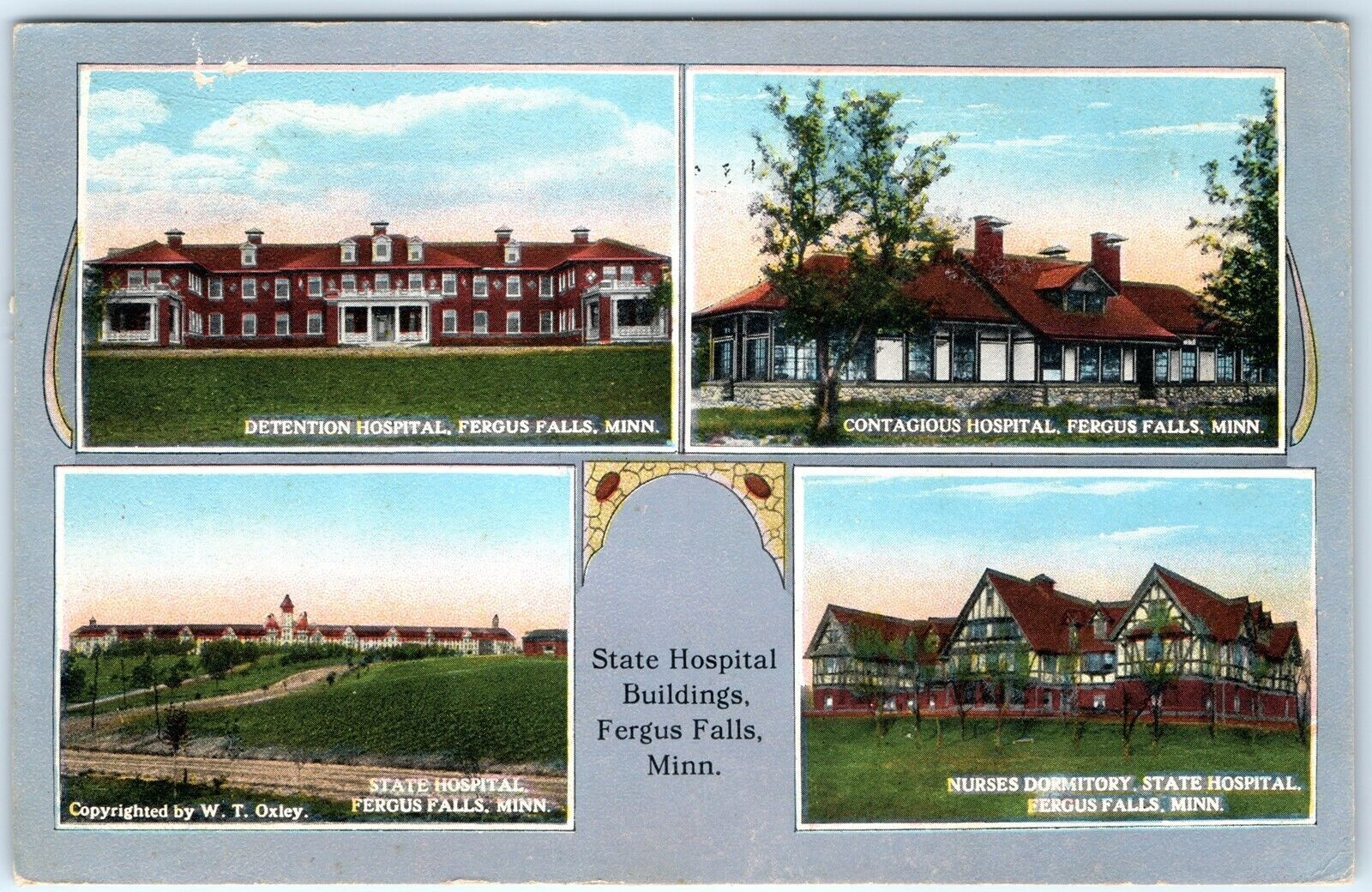 c1910s Fergus Falls, Minn State Hospital Multi View Insane Asylum Oxley ... c1910s Fergus Falls, Minn State Hospital Multi View Insane Asylum Oxley ...