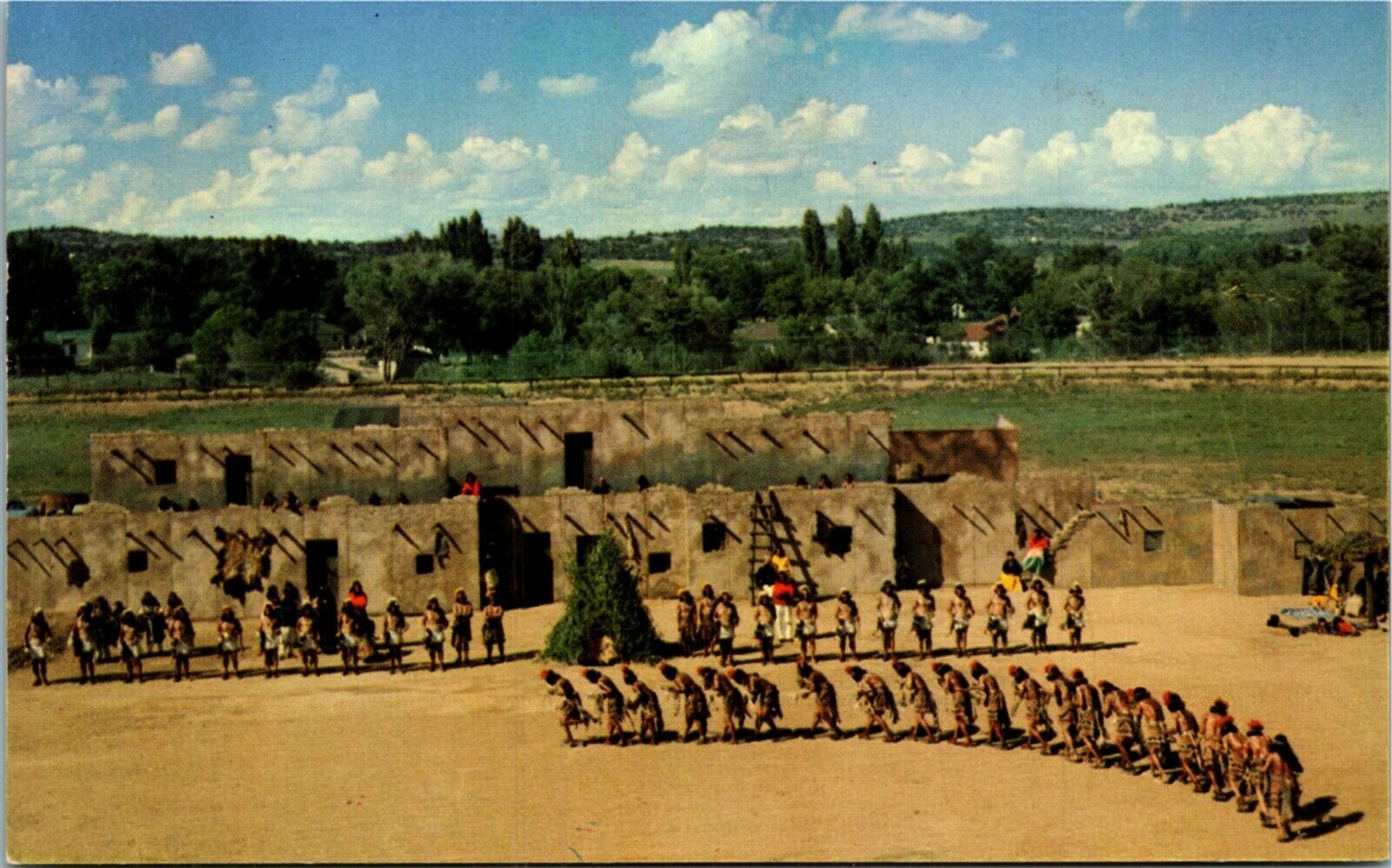 Postcard Native Americana AZ Smoki Ceremony Dancers Performing Rituals ...