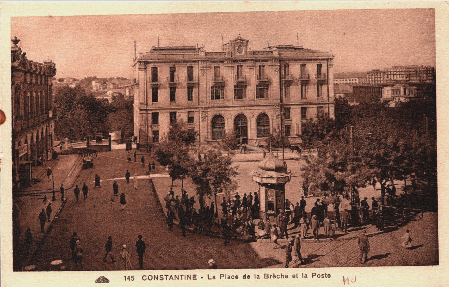 Algeria Constantine La Place de la Brèche et la Poste Vintage Postcard C244 | Africa - Algeria ...