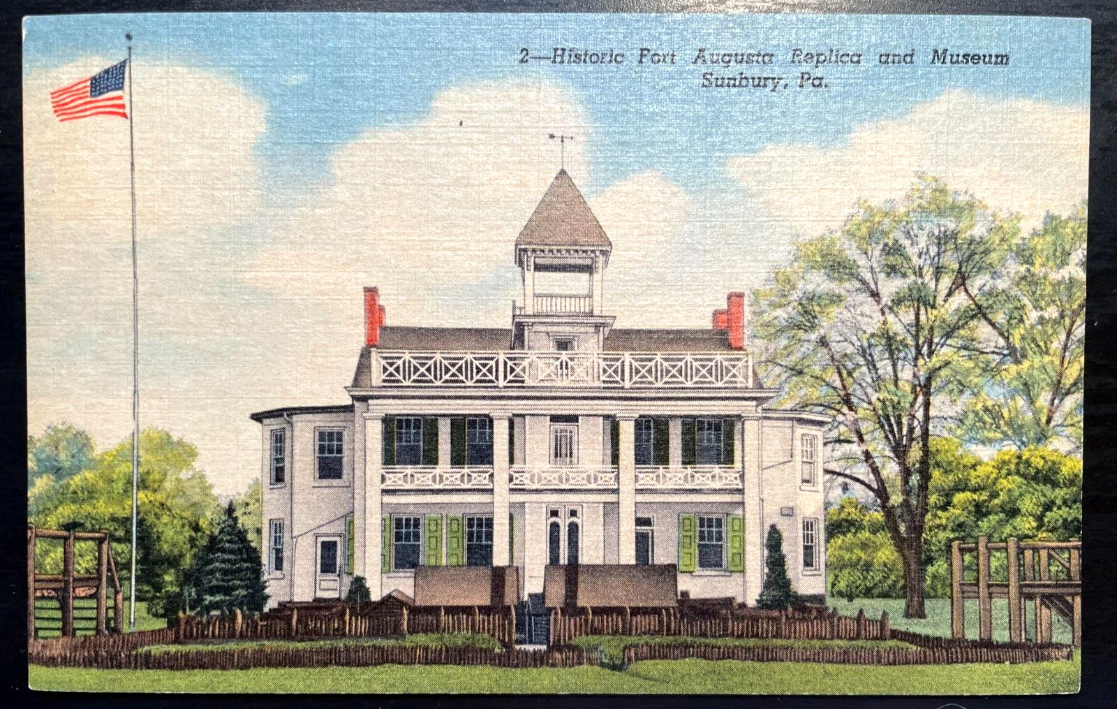 Vintage Postcard 1954 Replica of Historic Fort Augusta, Sunbury ...