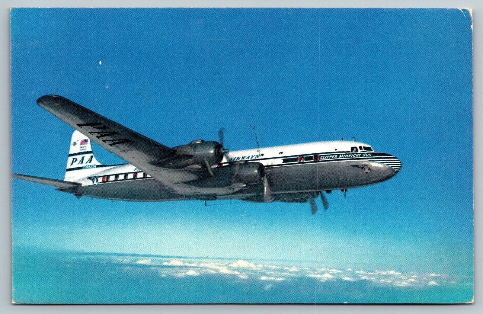Postcard Pan Am World Airways - Super 6 Clipper - Airplane - Jet ...